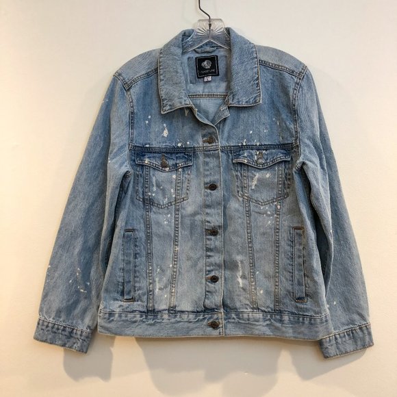 1. Sunset Lane | Jackets & Coats | Sunset Lane Bleached Denim Button ...